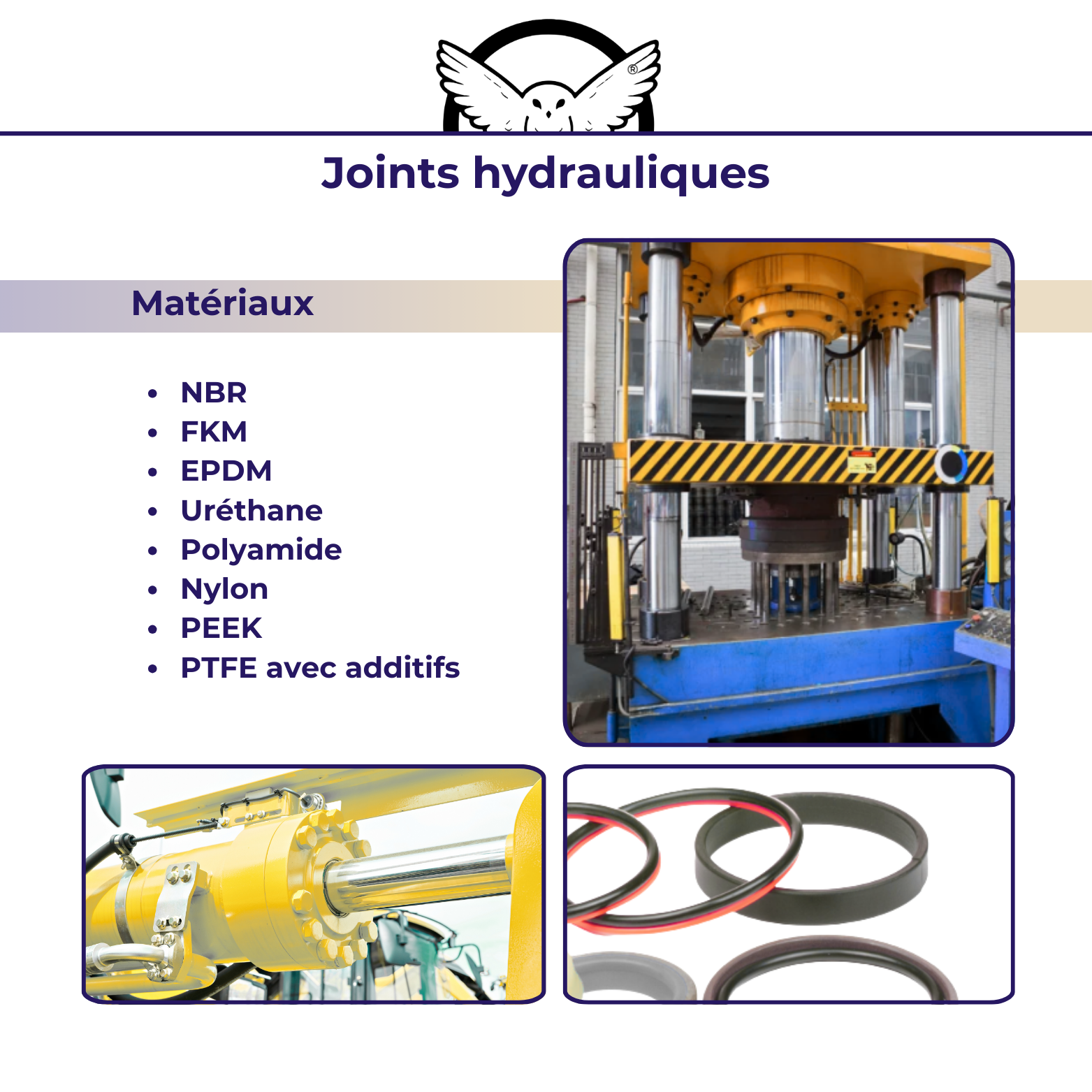 Joints hydrauliques - Étanchéité Industrielle ELASFOR Inc